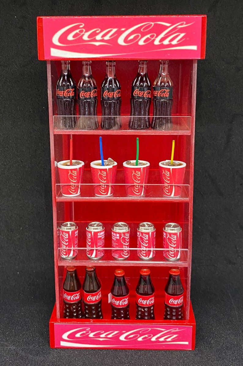 Miniature Coca Cola Wooden Cabinet,miniature Showcase,miniature Display ...