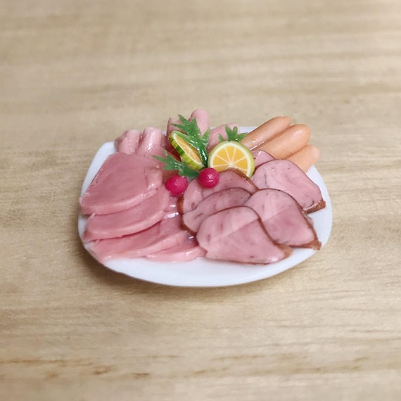 Miniature Ham and Sausageminiature Hamminiature - Etsy Norway