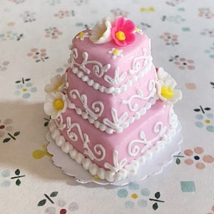 Miniature 3tier Wedding Cakeminiature Cakesminiature | Etsy