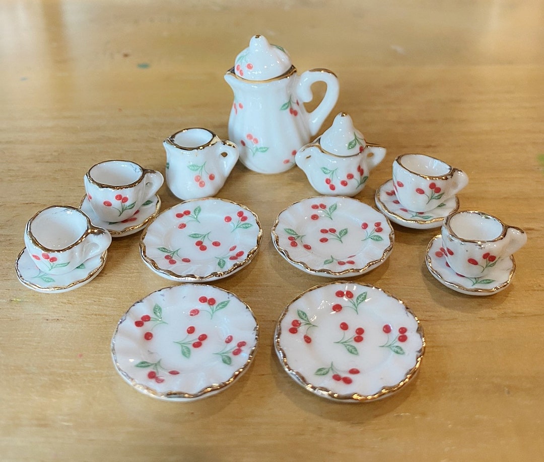 Miniature Tea Set Dollhouse Tea Setmini Tea Potminiature - Etsy
