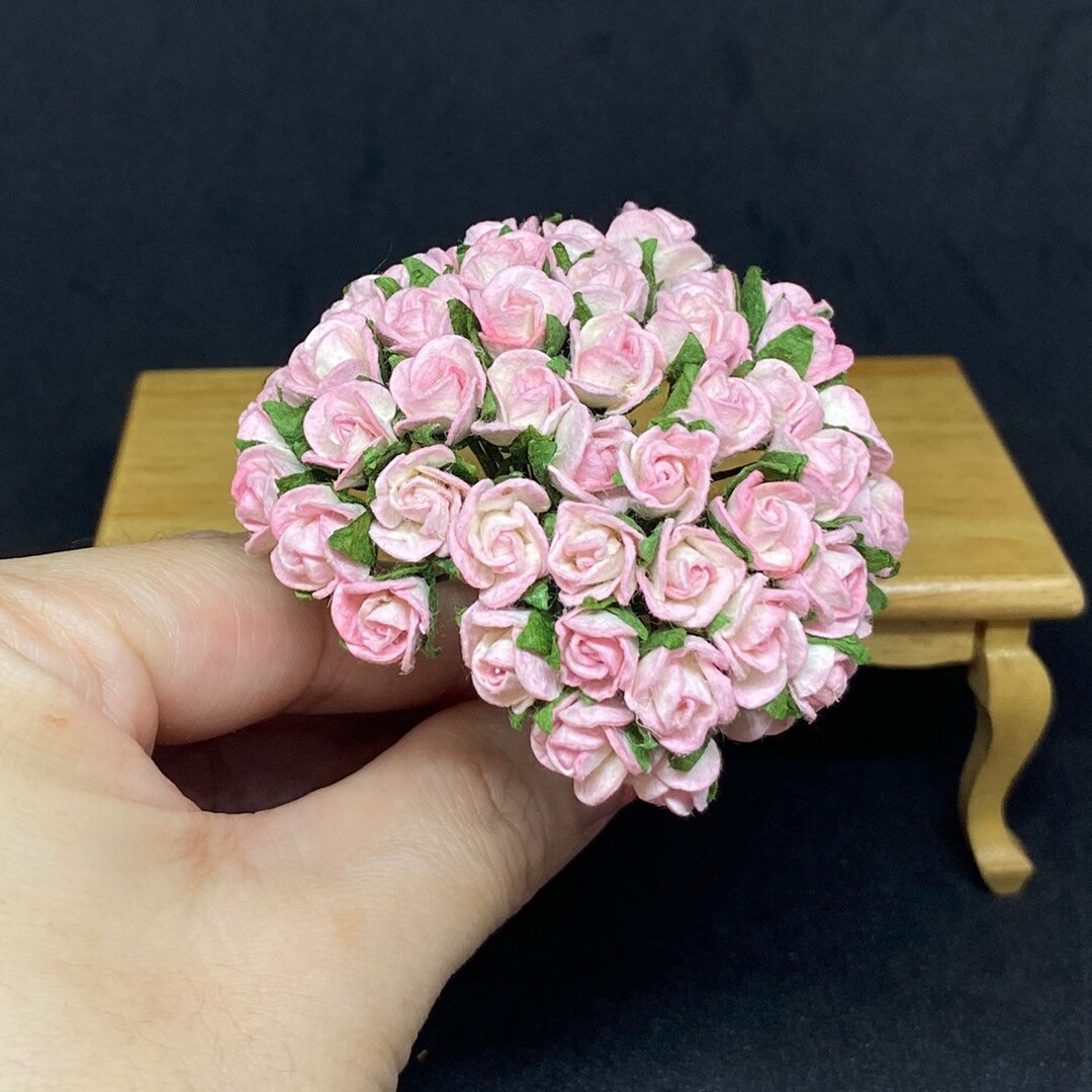 50pcs.7mm.miniature Mulberry Paper Flower,miniature Paper Flower,mini ...