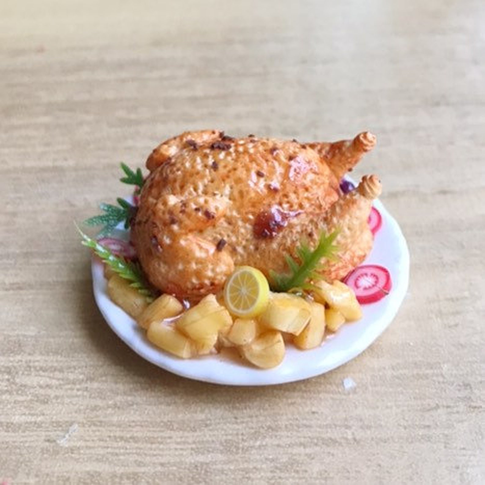 Miniature Roasted Chickenturkey Chicken Miniatureminiature - Etsy