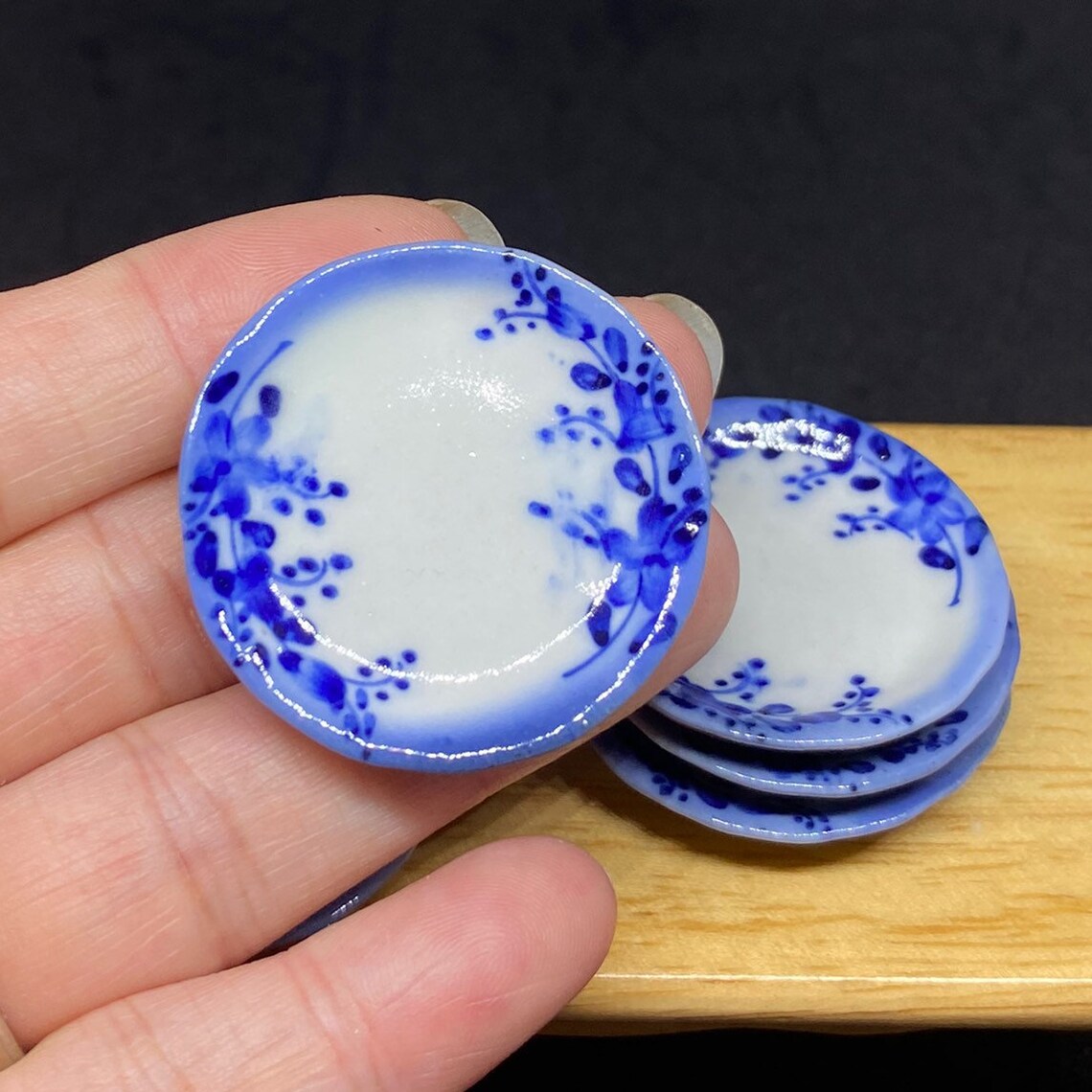 5 Miniature Platemini Ceramic Plateminiature Food Platecake - Etsy