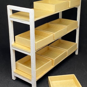 Miniature Wooden Stand, With 9 Pcs. of Tray,miniature Display,miniature ...