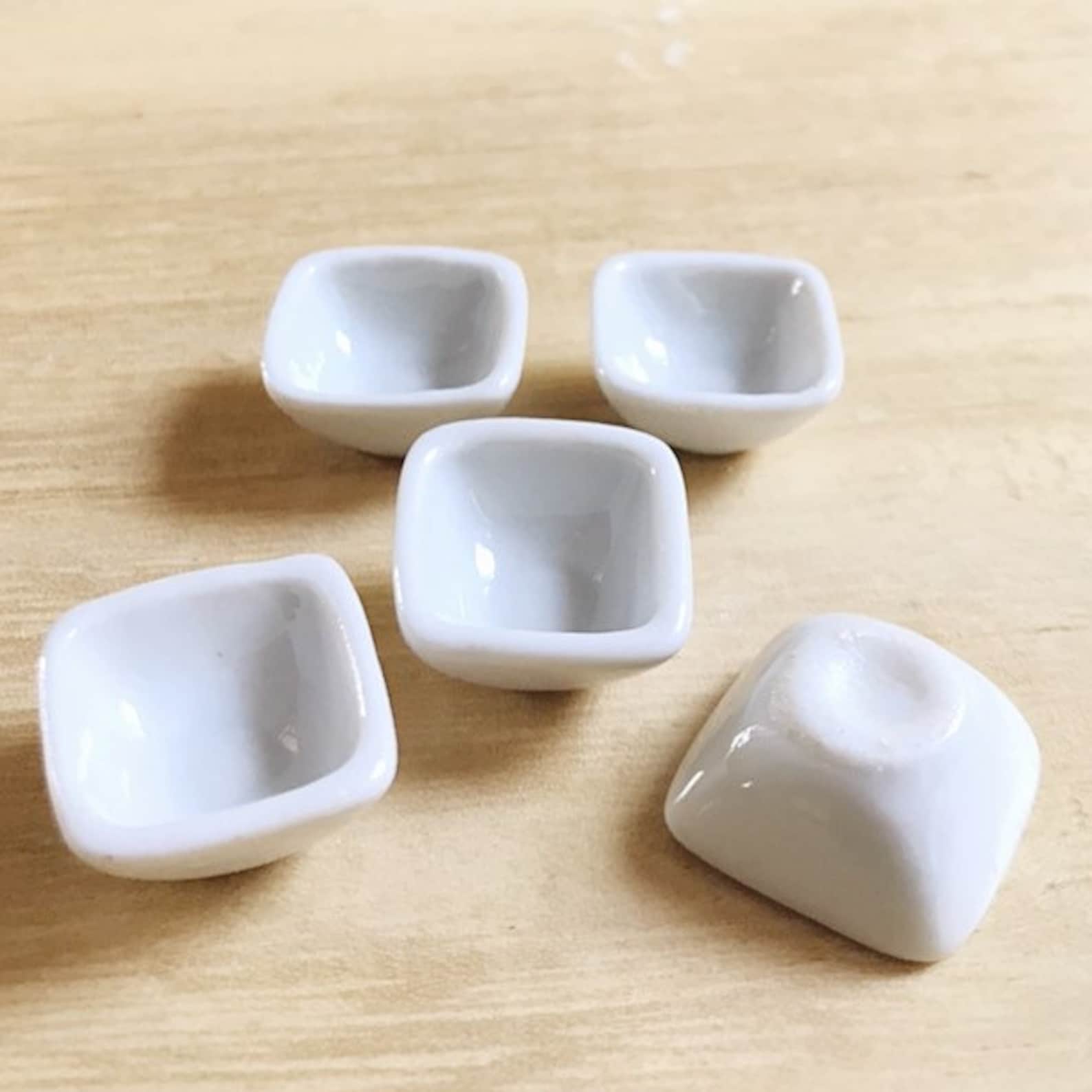 5 Miniature Platemini Ceramic Bowlminiature Food Platecake - Etsy