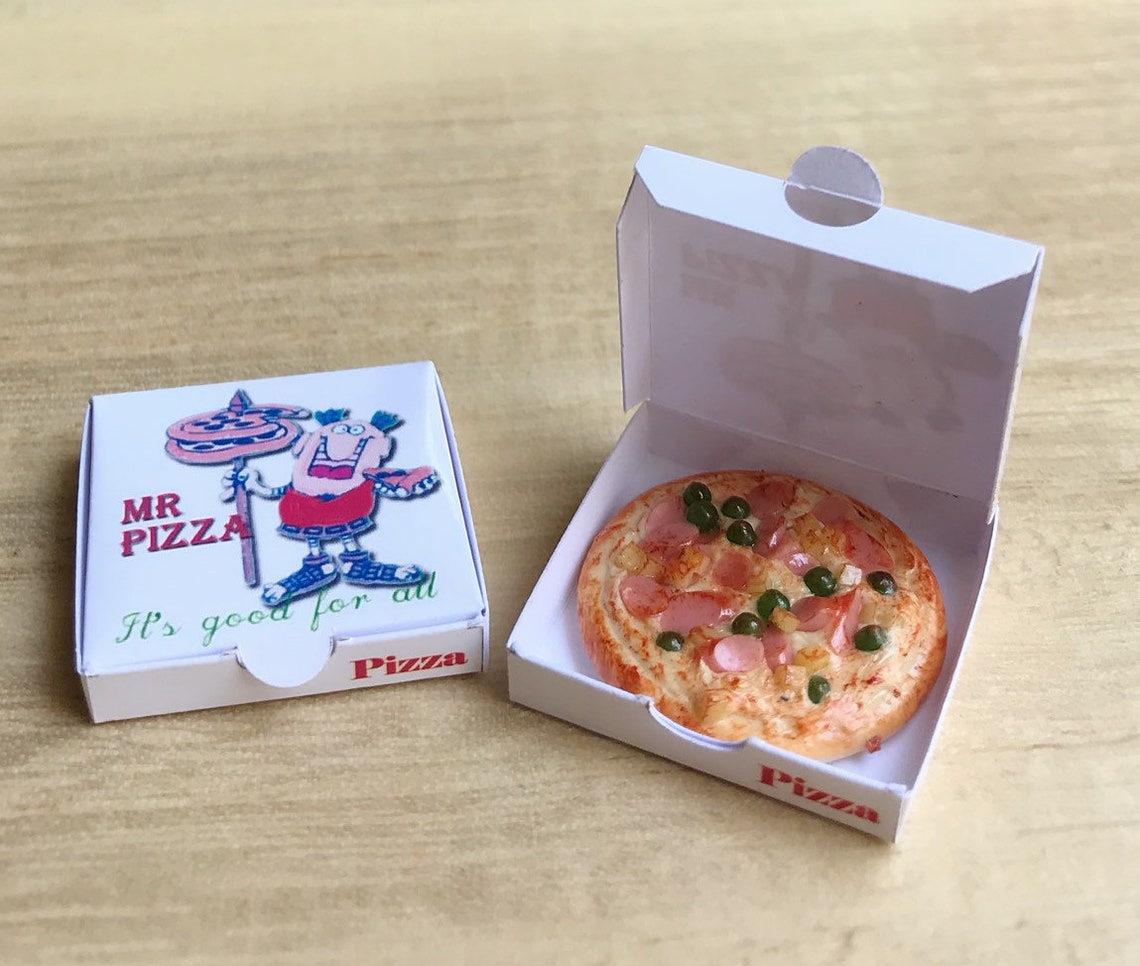 Miniature Pizza in Pizza Boxminiature Bakeryminiature Pizza | Etsy