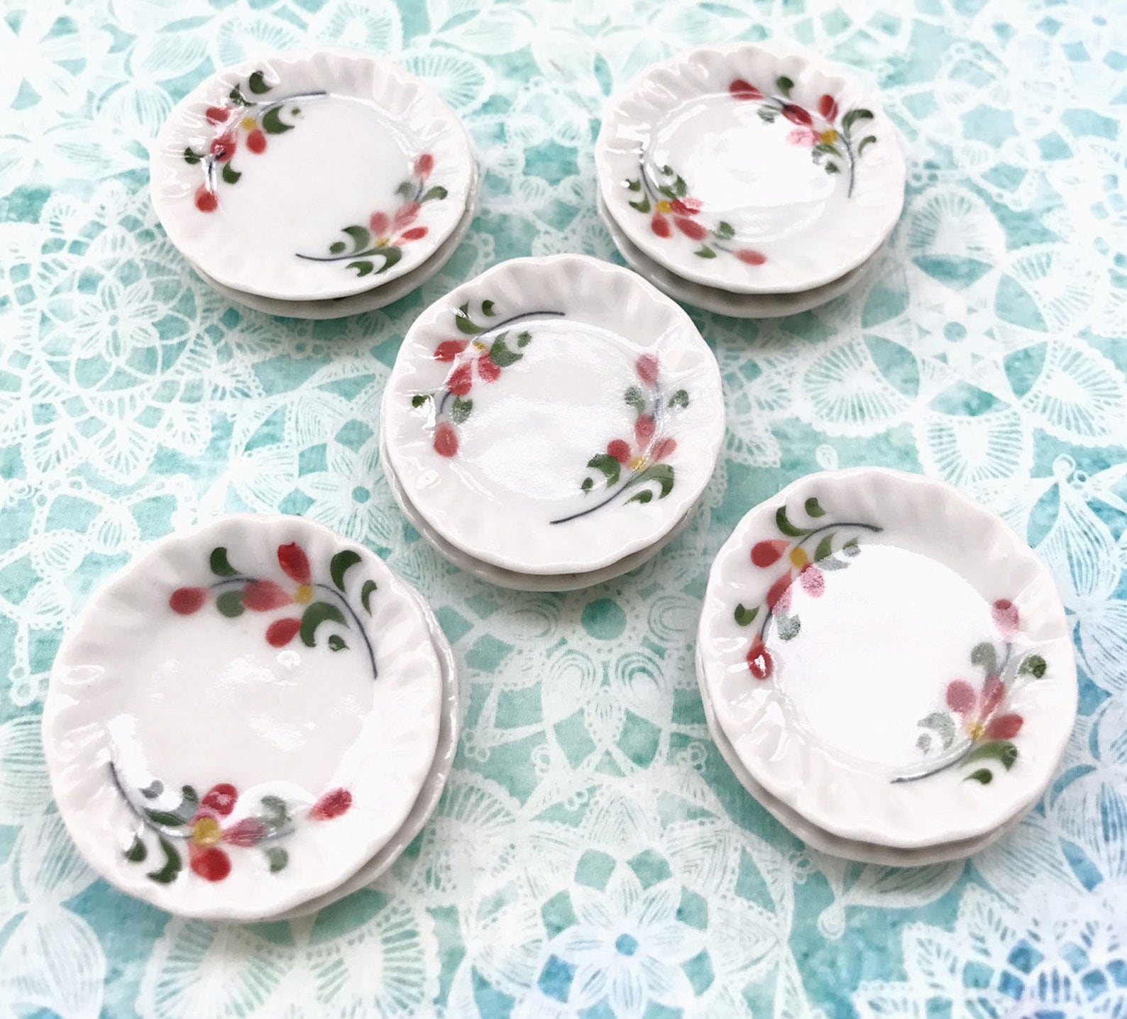 5 Miniatue Platemini Ceramic Plateminiature Food | Etsy