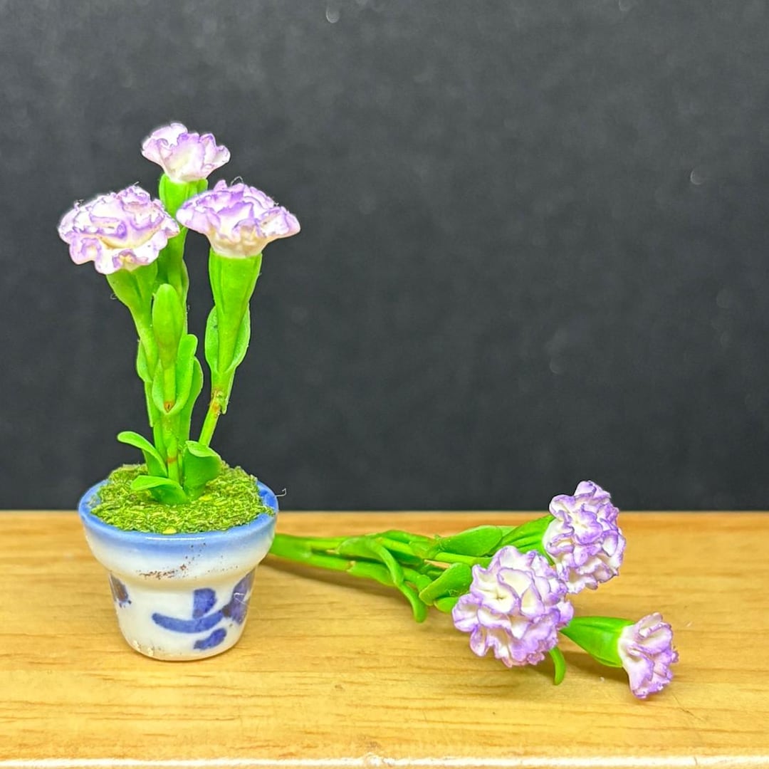Miniature Carnation Flower,miniature DIY Flower,dollhouse Carnation ...