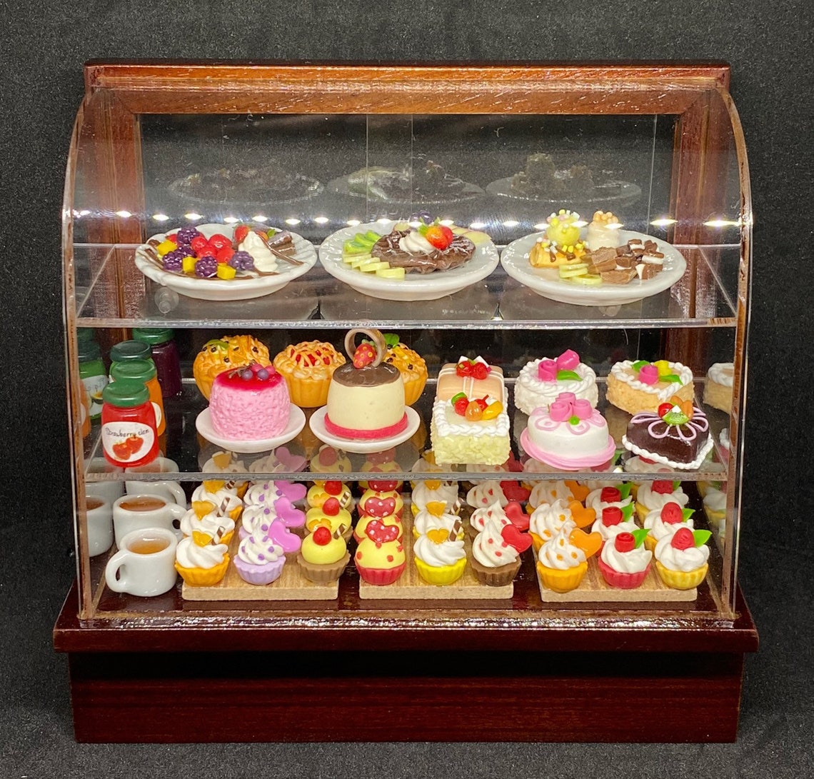 Miniature Cakes and Bakery Wooden CabinetDollhouse Bakery | Etsy