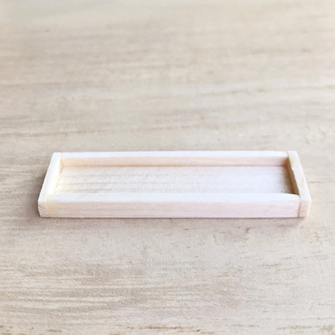 2 Pcs.miniature Wood Tray,miniature Tray,miniature Food Tray,dollhouse ...