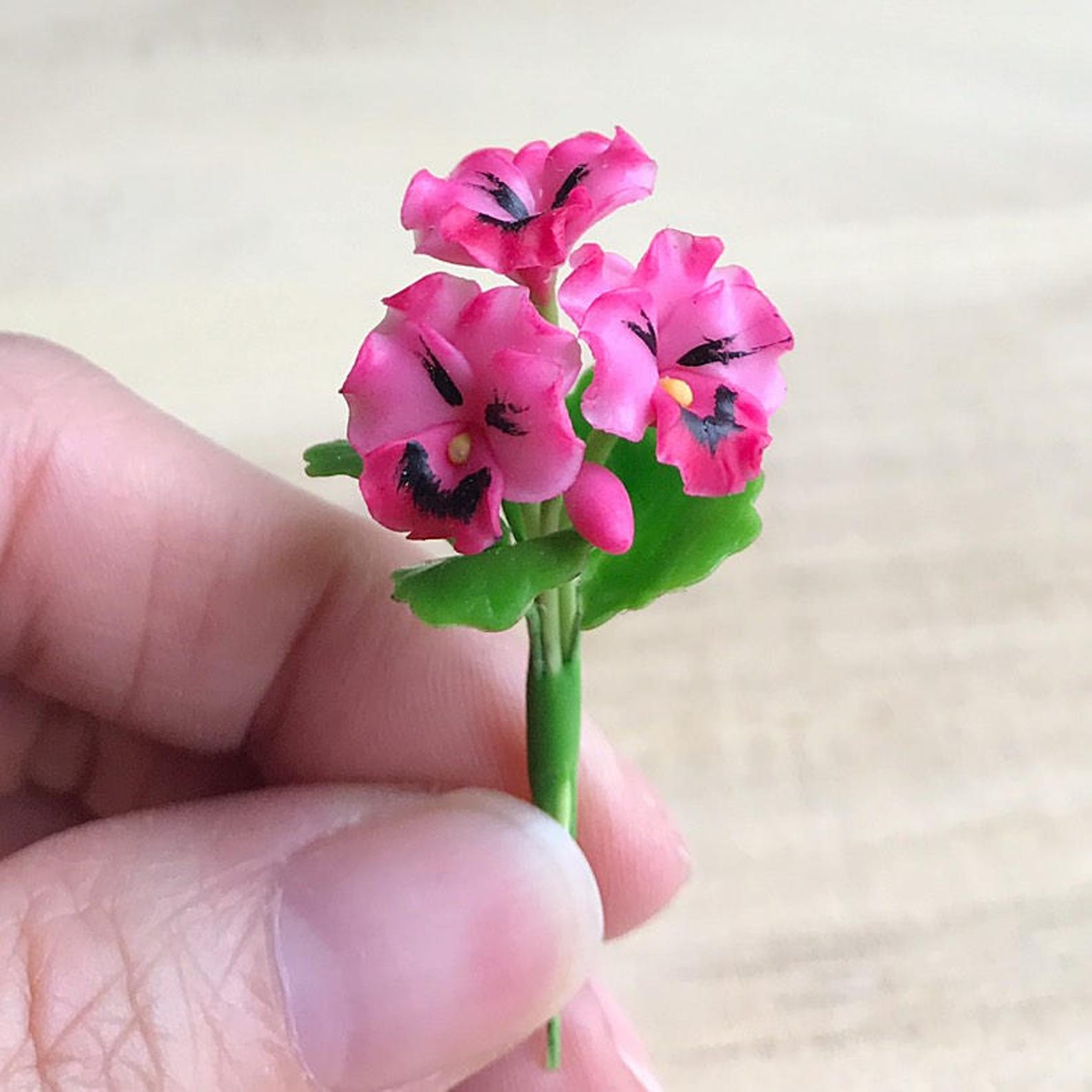 Miniature FlowerMiniature DIY FlowerDollhouse FlowerPink | Etsy