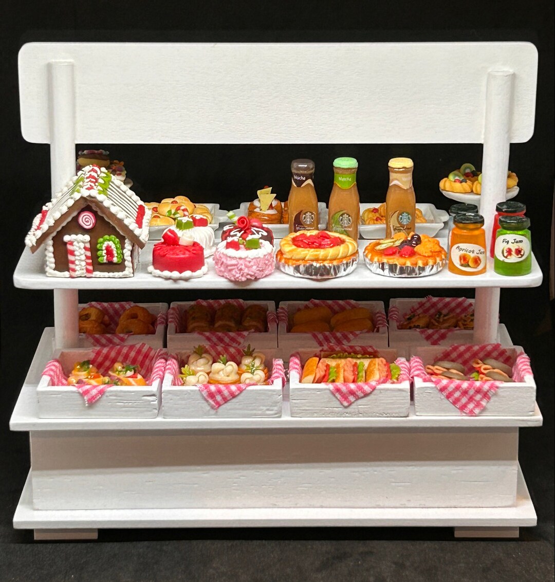 Miniature Wooden Stand With Bakery,miniature Bakery Display,miniature ...