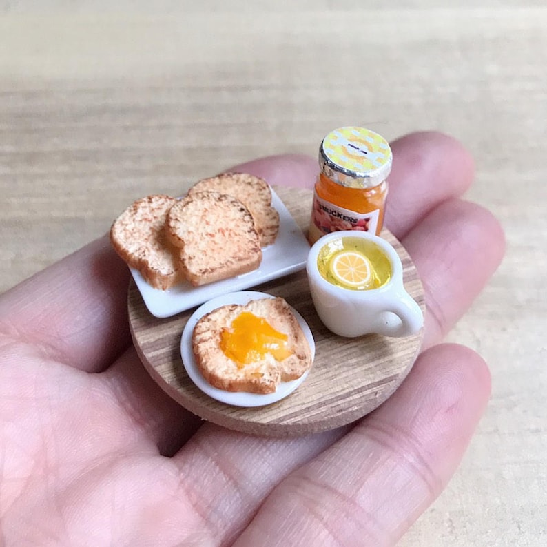 Miniature Bakery Set on the trayMiniature toastMiniature | Etsy