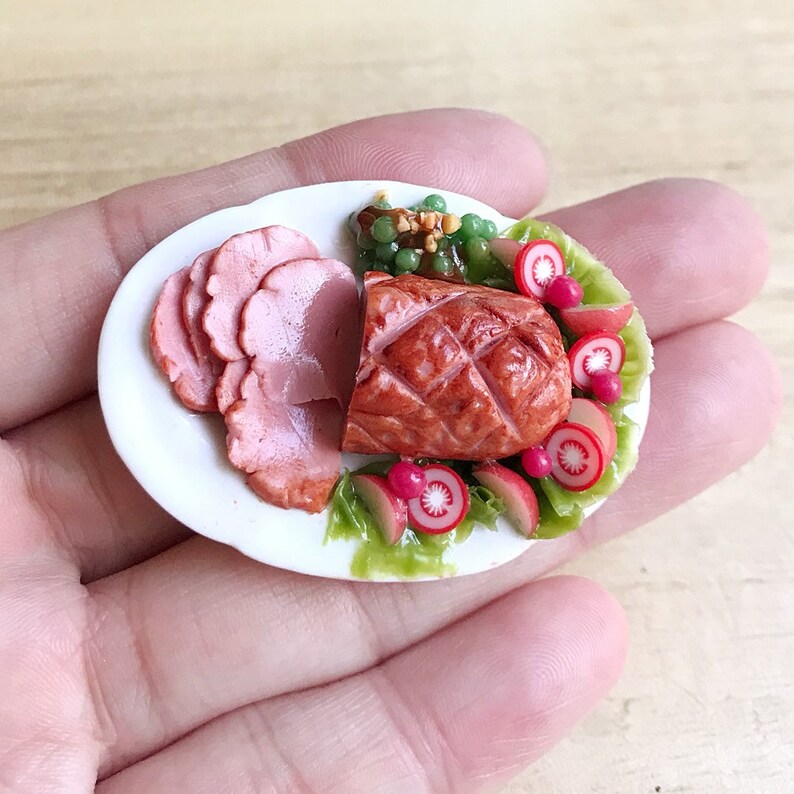 Miniature Roast Ham Bbqminiature Steakminiature | Etsy