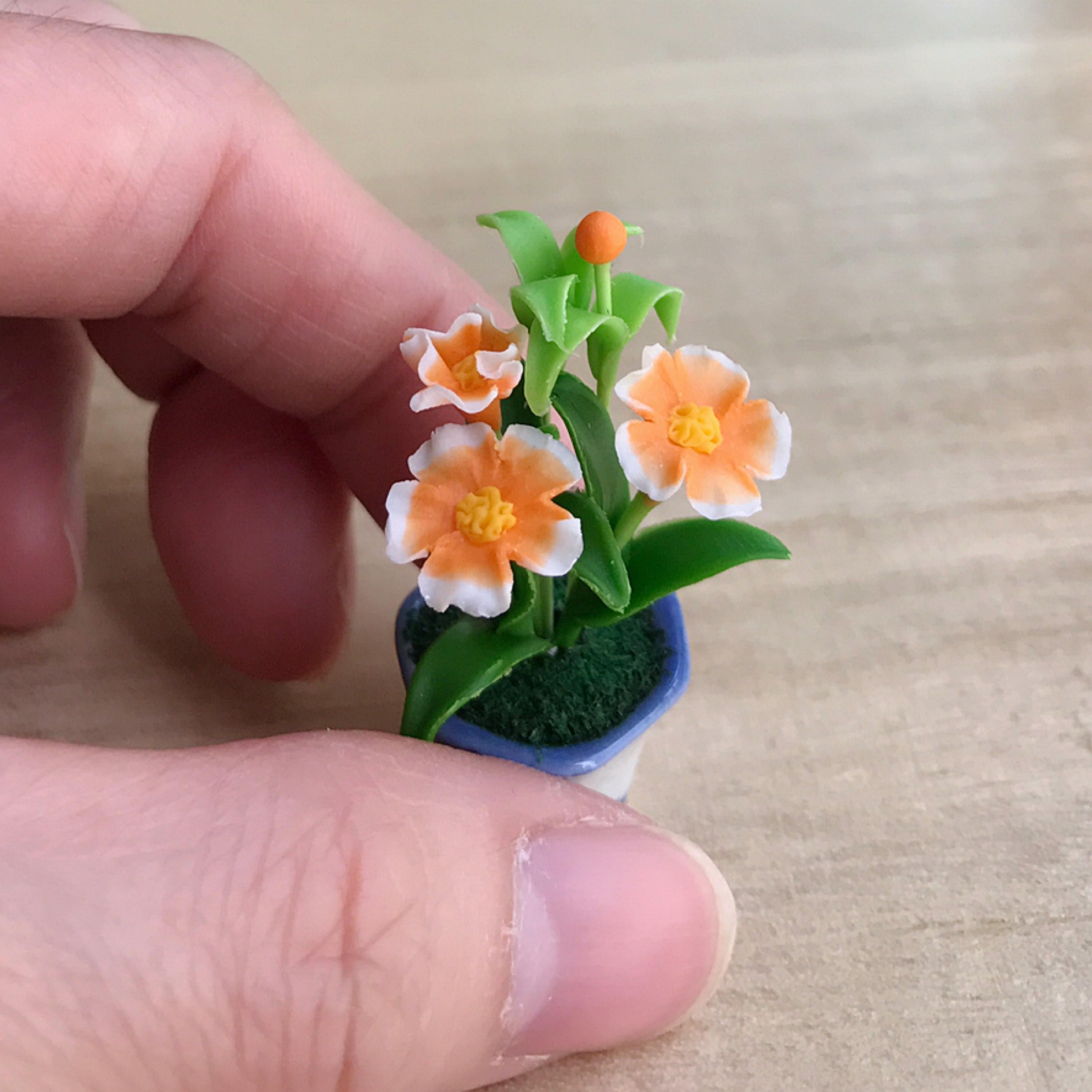 Miniature FlowerMiniature Clay FlowerDollhouse | Etsy