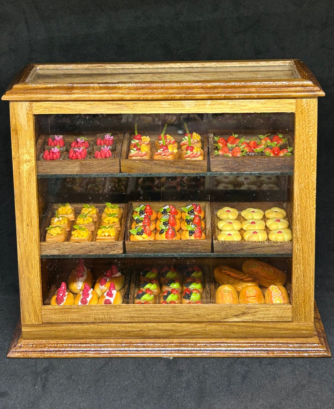 Miniature Wooden Stand With Bakery,miniature Bakery Display,miniature ...
