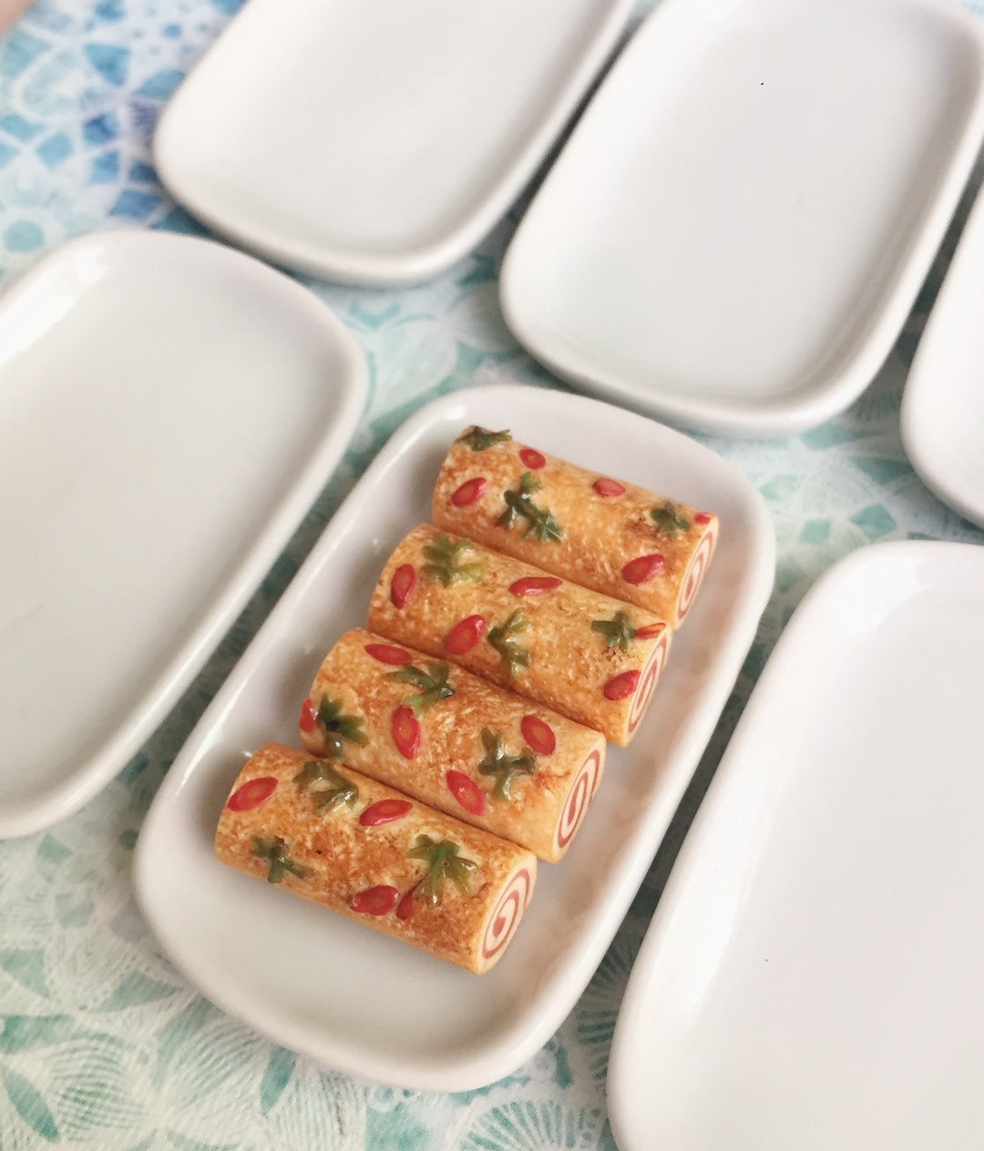 2pcs.miniature Ceramic Tray, Miniature Tray,miniature Food Tray ...