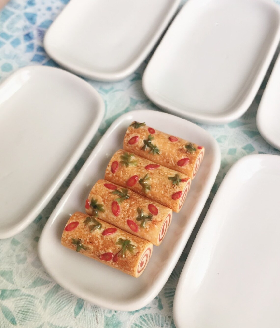 2pcs.miniature Ceramic Tray Miniature Trayminiature Food - Etsy