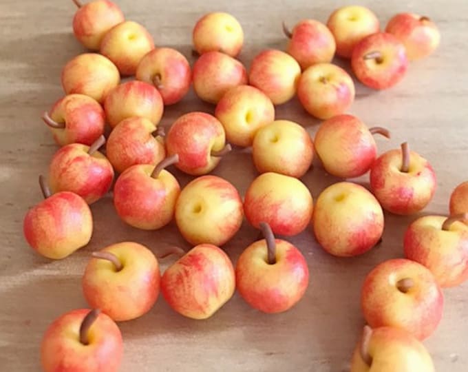 10 Pieces Miniature Apple Decorate Dollhouse Miniature Fruit - Etsy