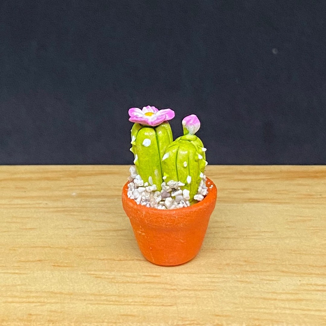 Miniature Cactus,miniature Flower Pot,miniature Flower,dollhouse Garden ...