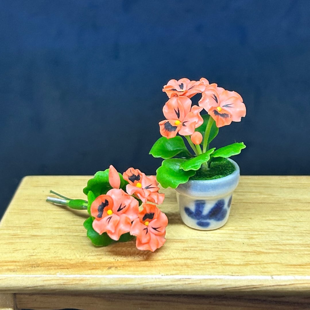 Miniature Flower,miniature Flower Pot,miniature Vase,dollhouse Flower ...