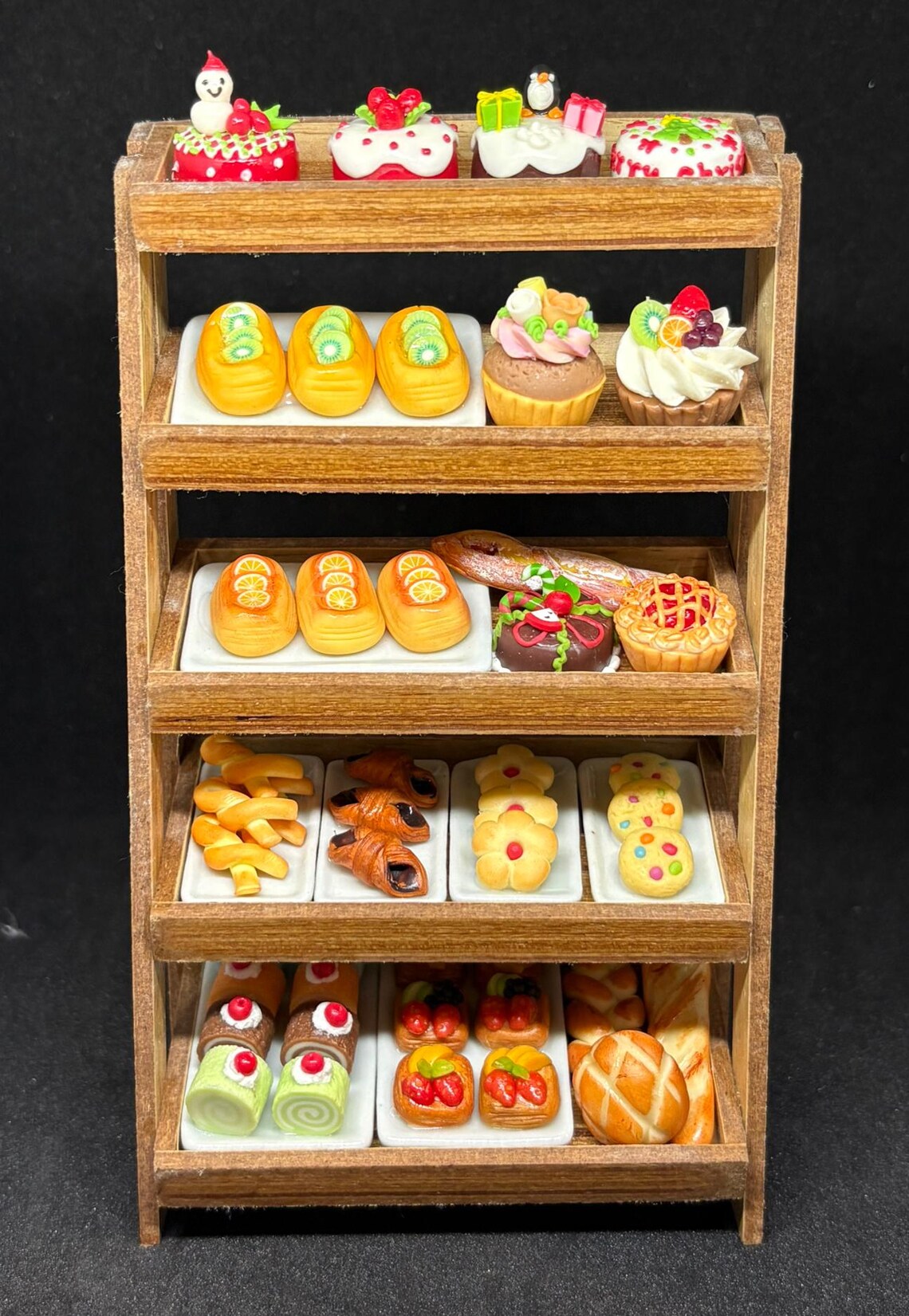 Miniature Wooden Stand With Bakery,miniature Bakery Display,miniature ...