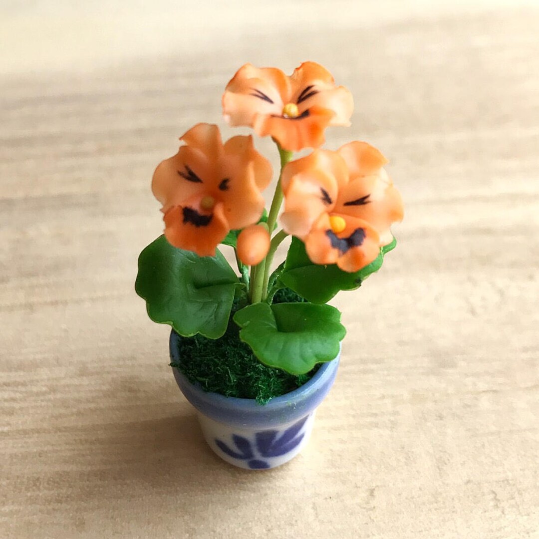Miniature Flower,miniature Flower Pot,miniature Vase,dollhouse Flower ...