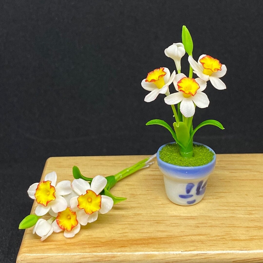 Miniature Flower,miniature Flower Pot,miniature Vase,dollhouse Flower ...