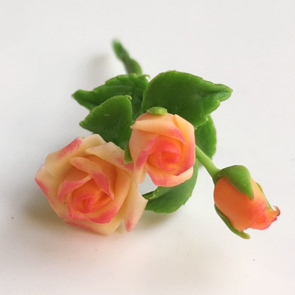 Miniature Flowerminiature Orange Rosedollhouse | Etsy