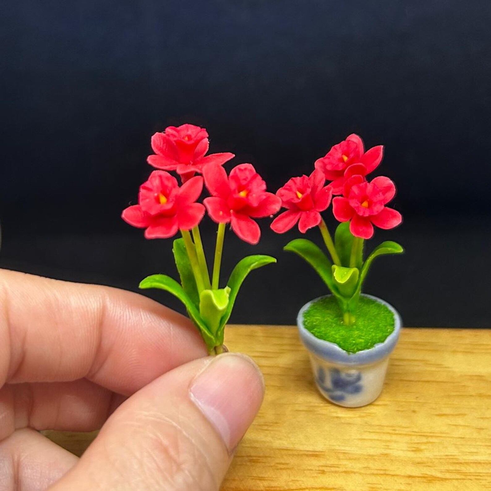 Miniature Flower,miniature Flower Pot,miniature Vase,dollhouse Flower ...