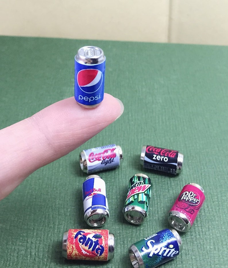 Miniature Mix Cans Miniature Cans Miniature Coke Cans - Etsy