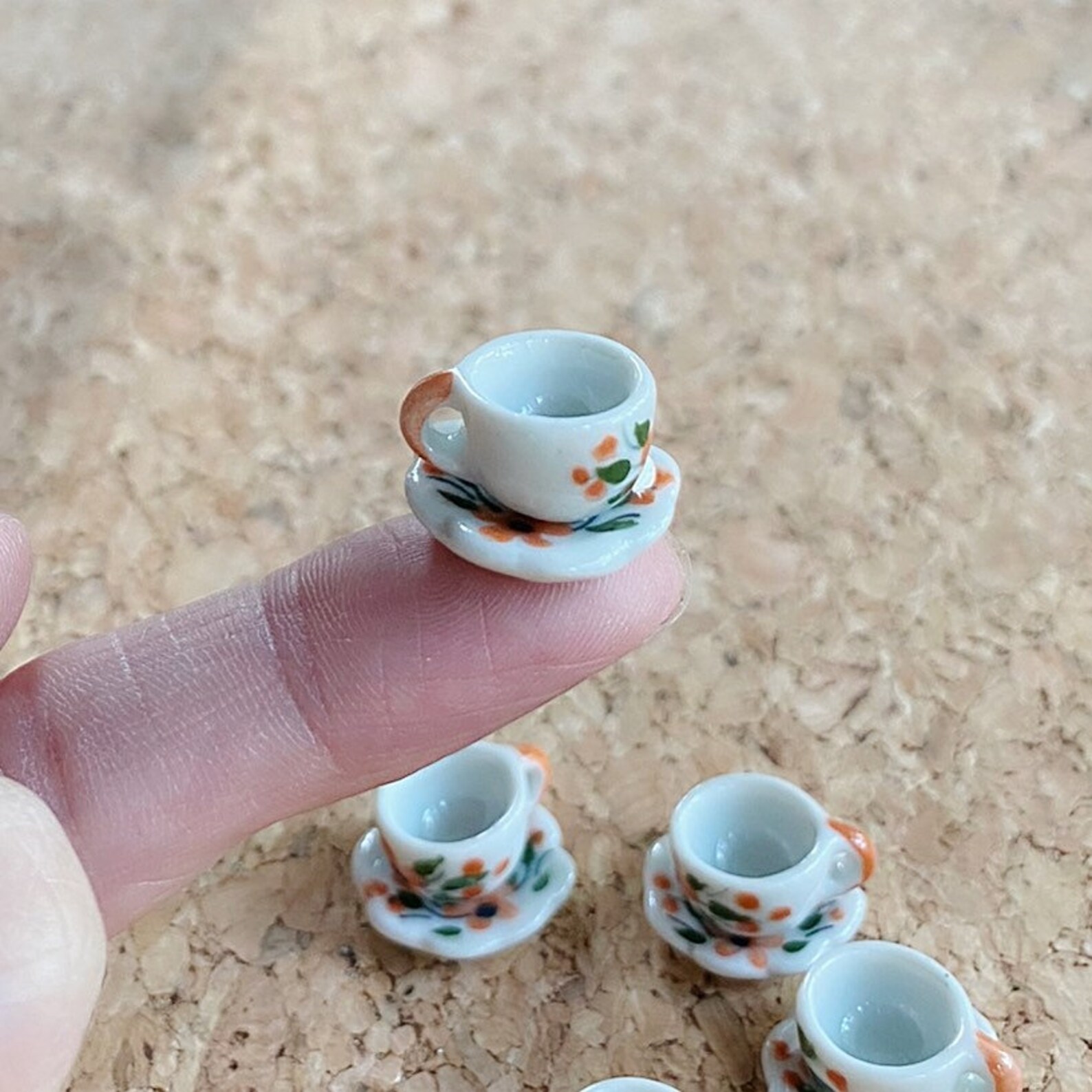 5 Miniature Empty Coffee Cup Set Miniaturedollhouse Coffee | Etsy