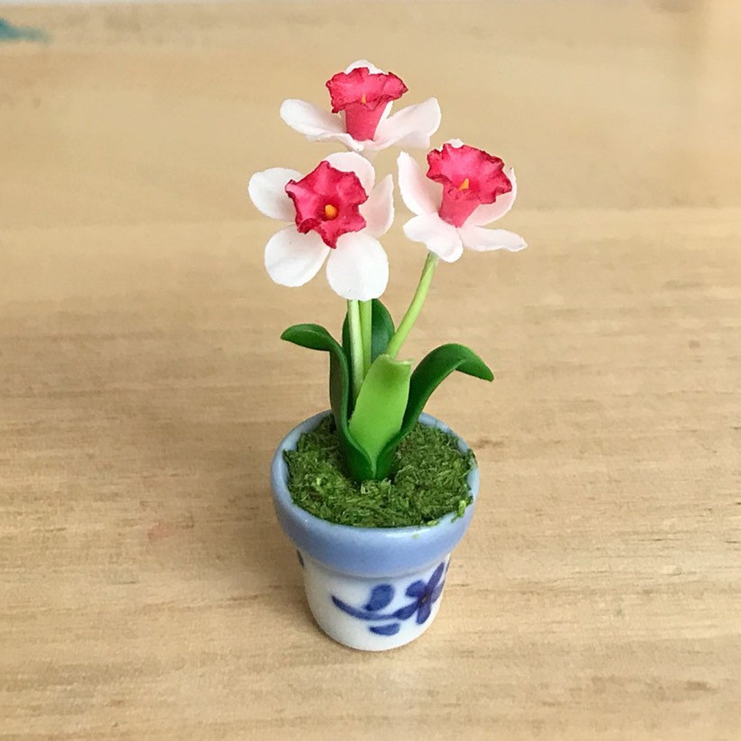 Miniature Flower,miniature Flower Pot,miniature Vase,dollhouse Flower ...