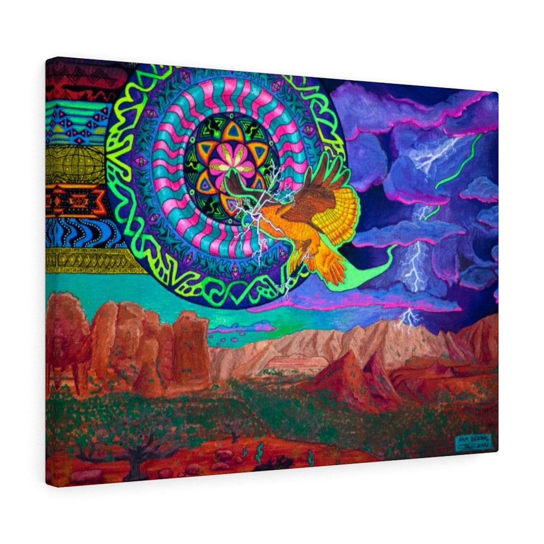 Sedona Thunderbird Sacred Geometry Wall Art Visionary Canvas Gallery ...