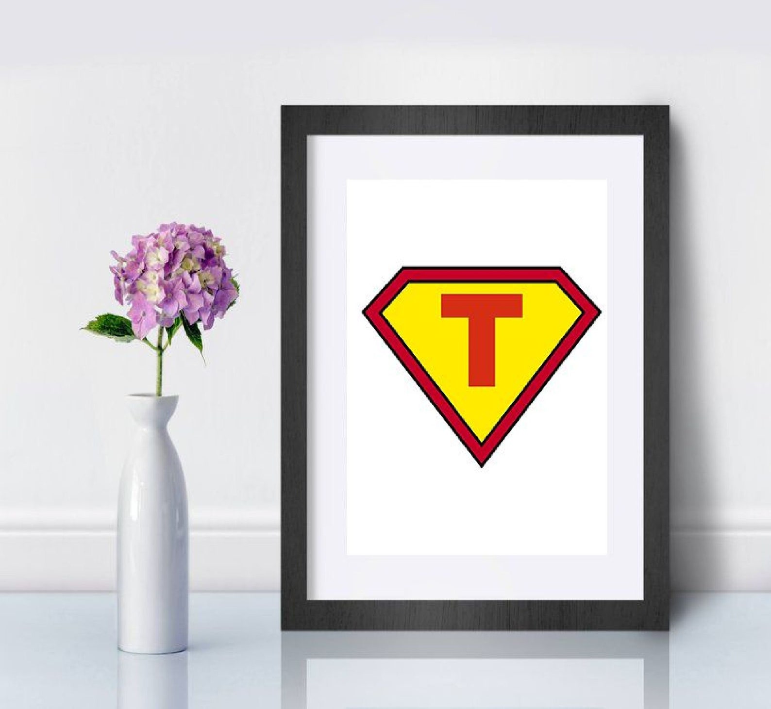 Superhero Letter T, Printable Wall Art, Inspirational Quotes ...
