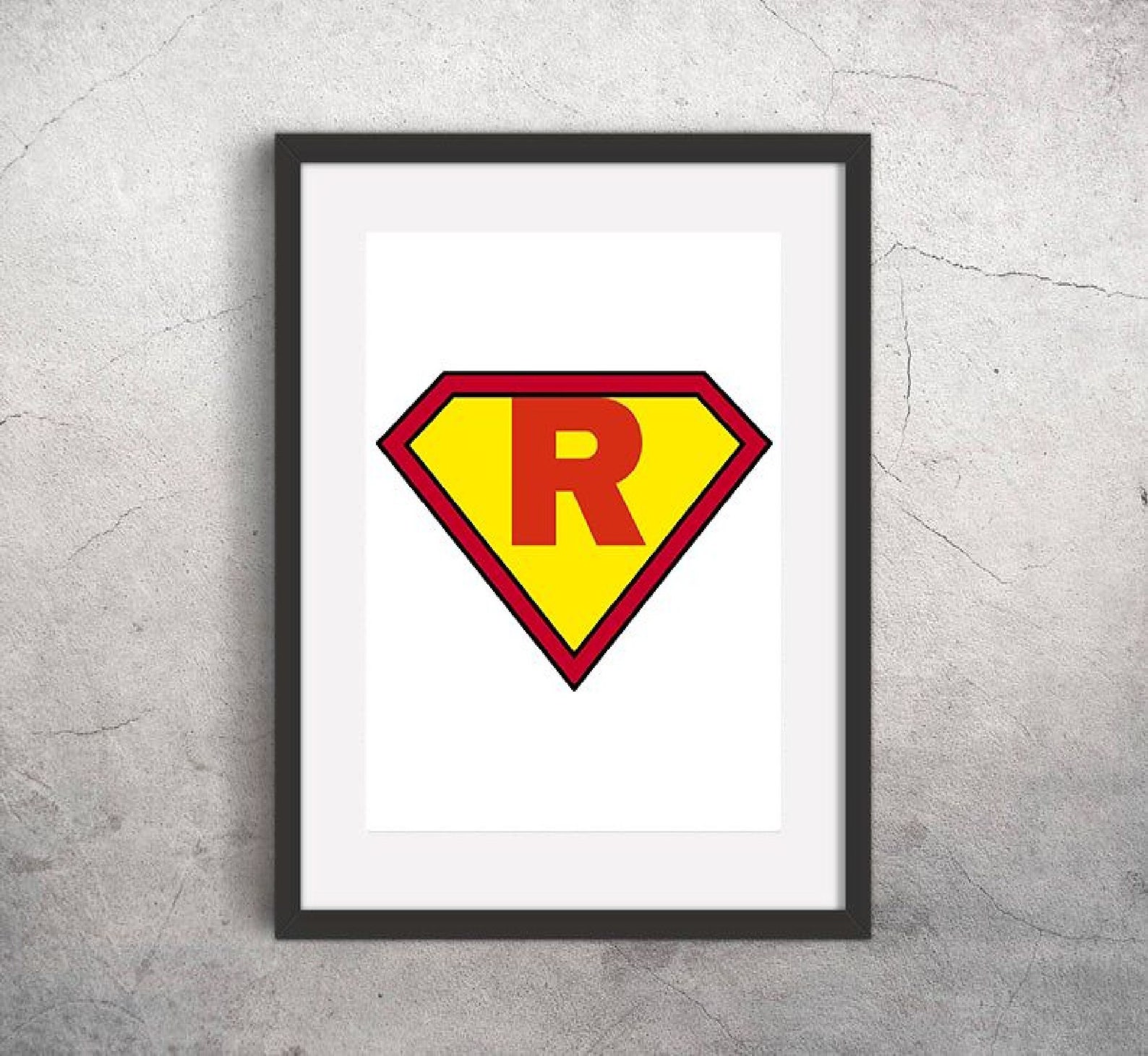 Superhero Letter R, Printable Wall Art, Inspirational Quotes ...