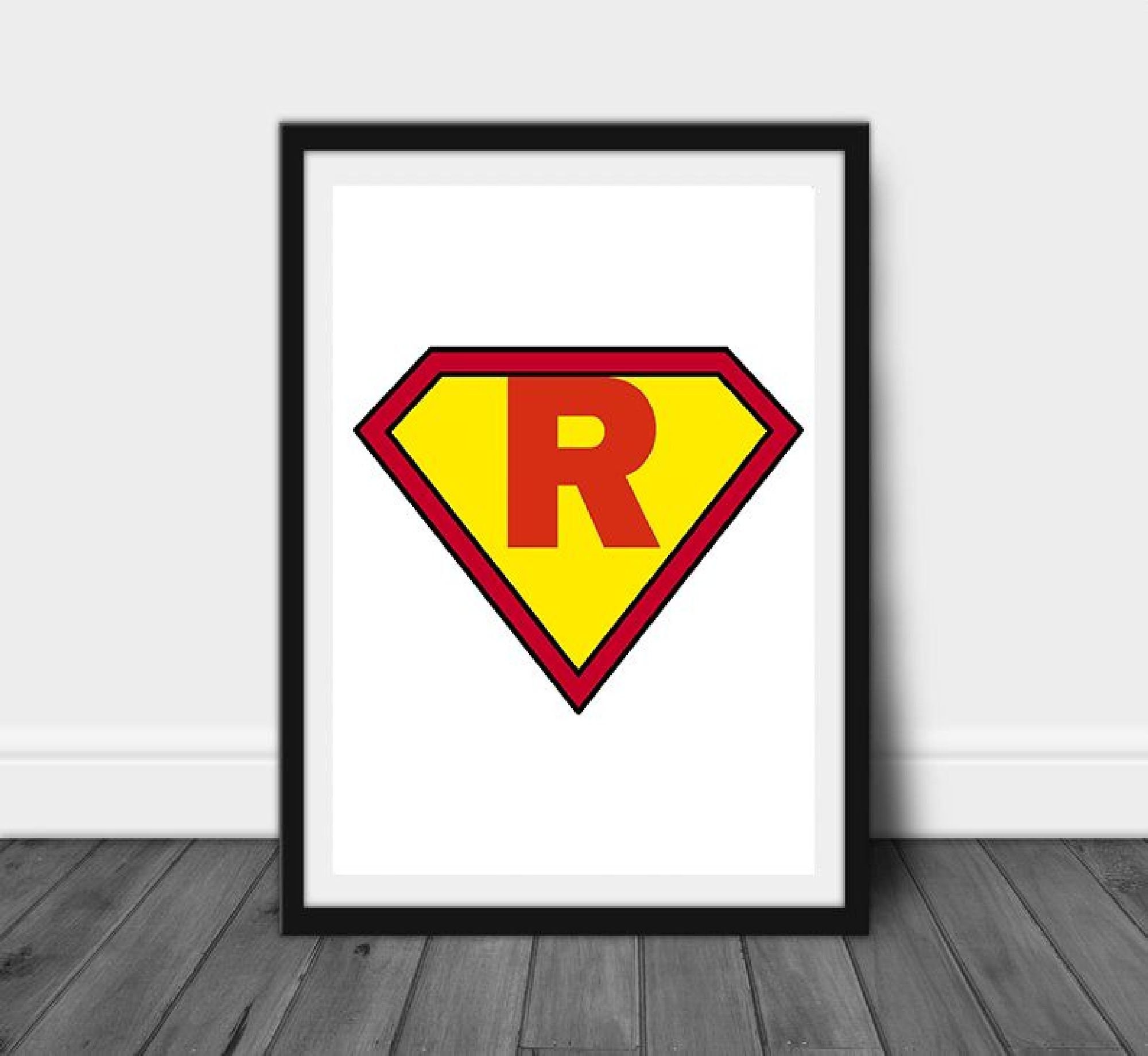 Superhero Letter R, Printable Wall Art, Inspirational Quotes ...