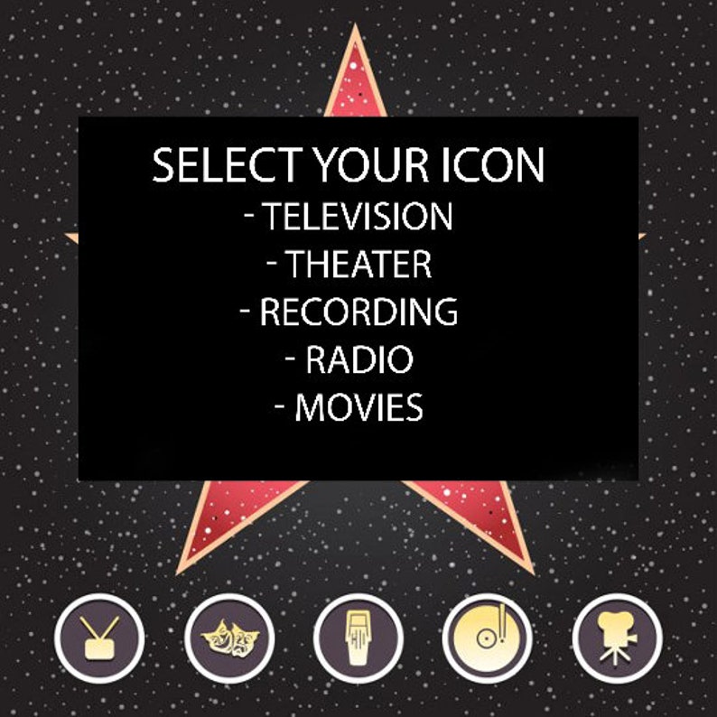 Custom Hollywood Star Poster Print - Personalized Hollywood Gifts ...