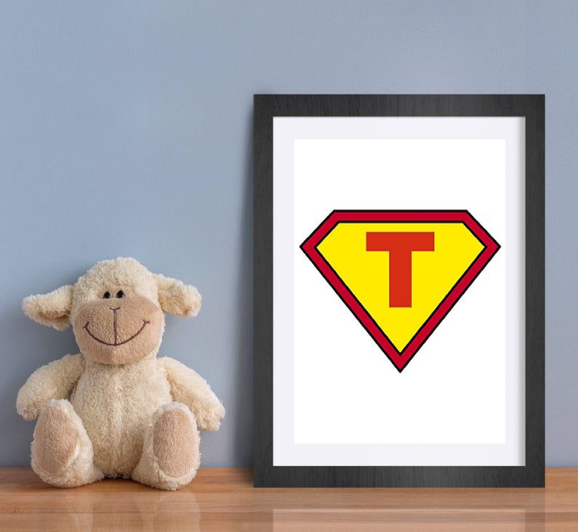 Superhero Letter T, Printable Wall Art, Inspirational Quotes ...