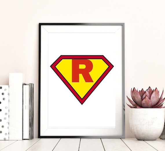 Superhero Letter R Printable Wall Art Inspirational Quotes - Etsy Australia