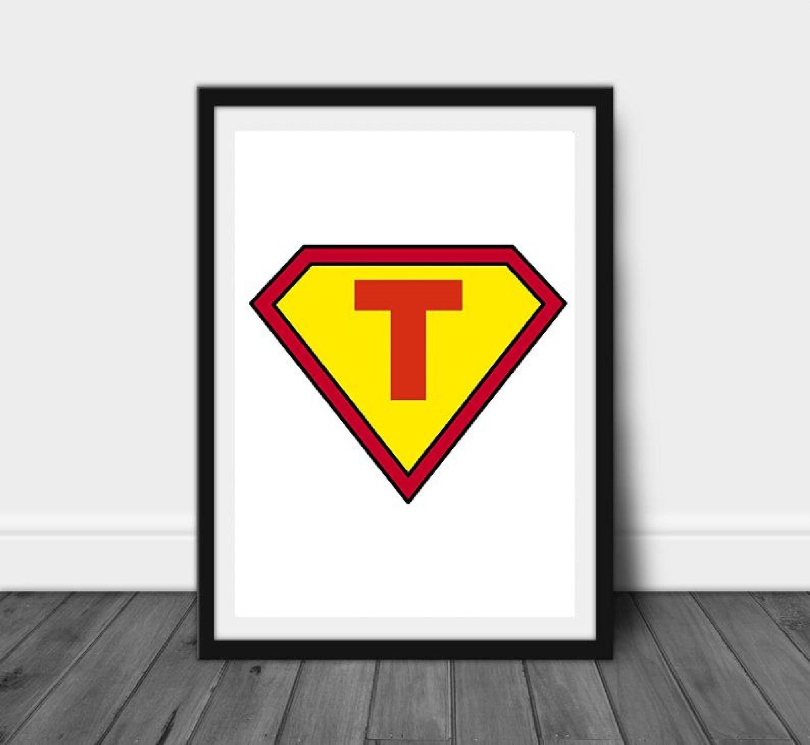 Superhero Letter T, Printable Wall Art, Inspirational Quotes ...