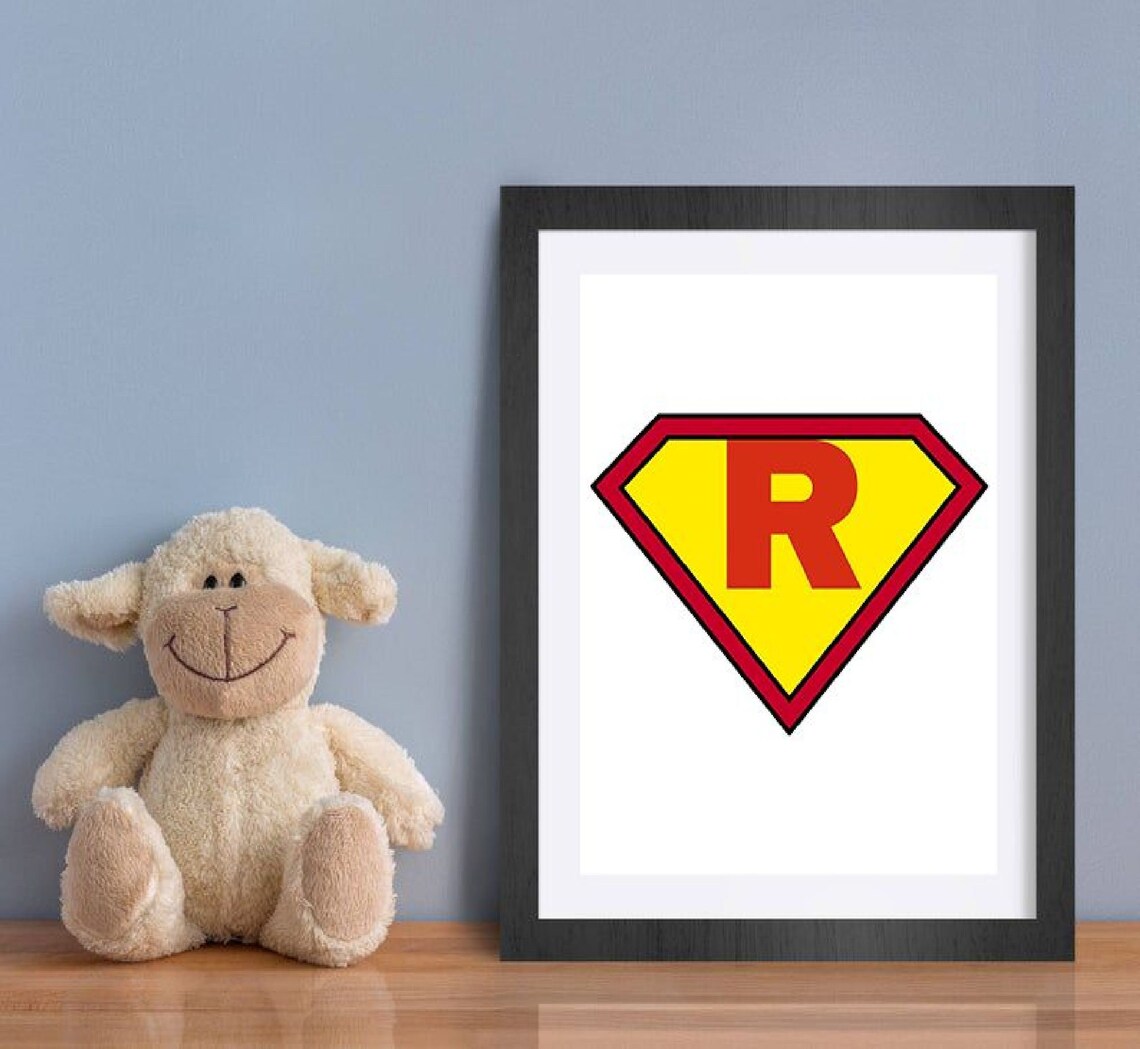 Superhero Letter R, Printable Wall Art, Inspirational Quotes ...