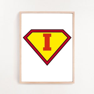 Superhero Letter I Printable Wall Art Inspirational Quotes - Etsy