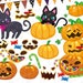Pumpkin Clipart, Black Cat Clipart , Pumpkin Patch, Pumpkin Party Clip ...