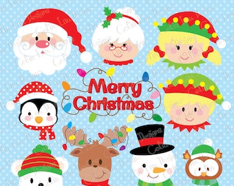 CHRISTMAS Clipart Santa Clipart christmas Elf christmas | Etsy