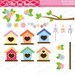Pastel Birds Clipart Set Flower Clipart, Spring Bird, Lovebird Personal ...