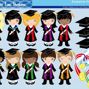 Graduation Clipart , Graduation Kids Clip Art/ for Personal and ...
