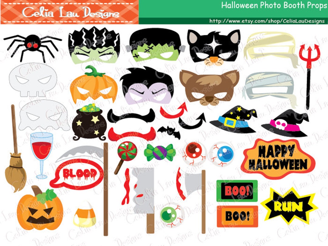 Halloween Photo Booth Props Halloween Props Halloween - Etsy