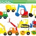 Construction Vehicles Digital Clipart and Background ,construction ...