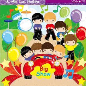 Little Boy Rockstar Clipart , Guitar Clipart, Musical Instrument , Rock ...